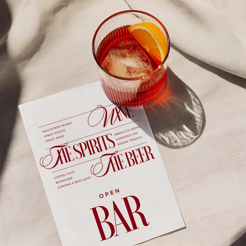 Bar Menu Sign Chic - Etsy