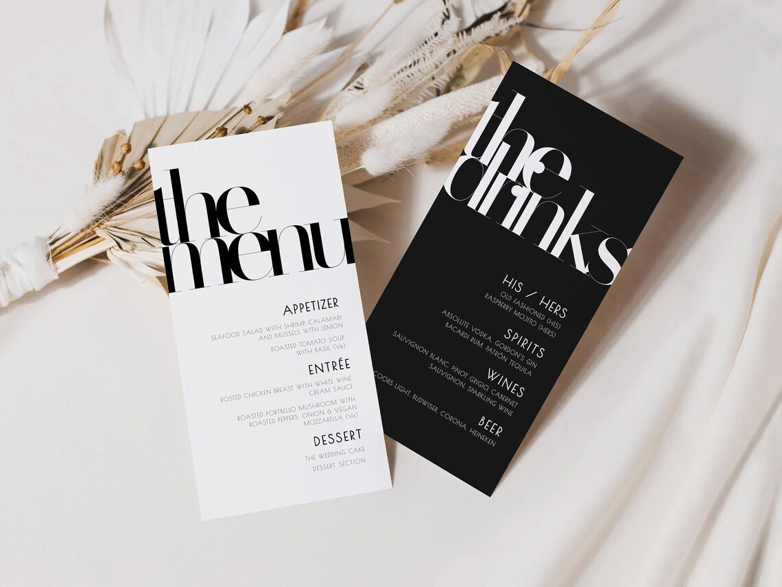 Contemporary Menu and Drinks Template Bar Menu Sign Food and Drink Menu ...