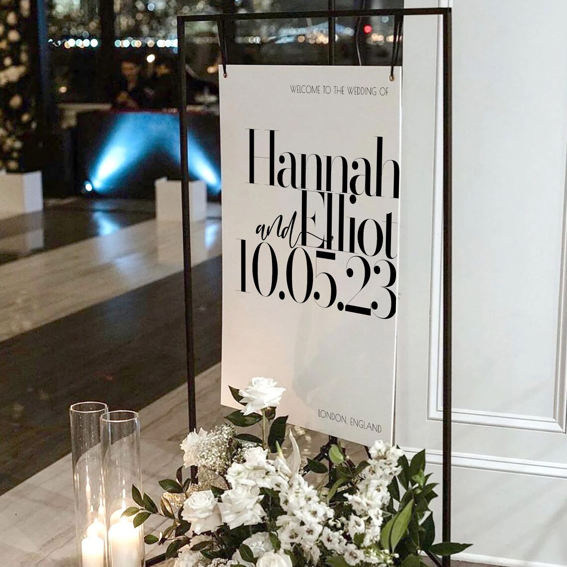 Contemporary Welcome Wedding Sign Bold and Minimal Welcome Sign ...