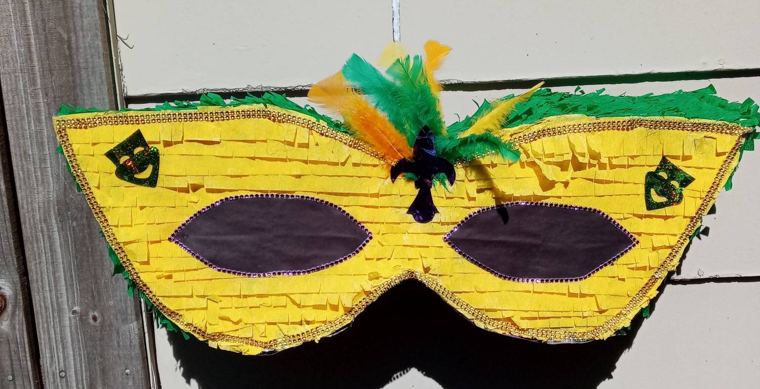 Mardi Gras Pinata Mardi Gras Mask Piñata - Etsy
