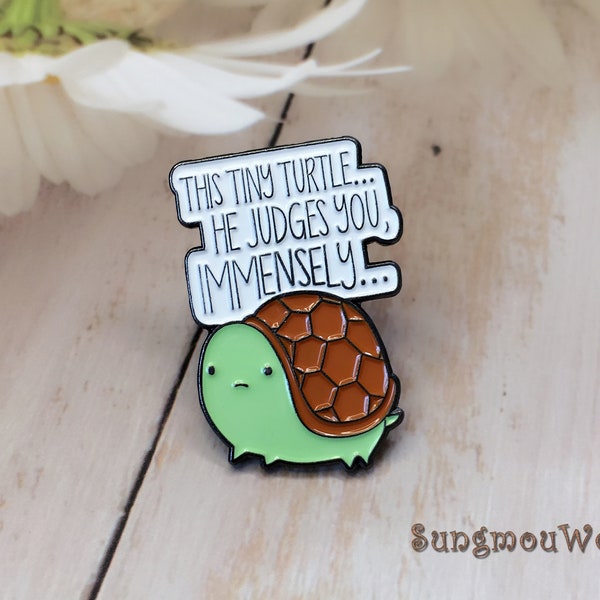 Turtle Enamel Pin - Etsy