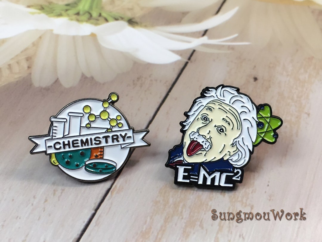 Science Chemistry Enamel Pin Cute Hard Enamel Pin Display Lapel Pin ...