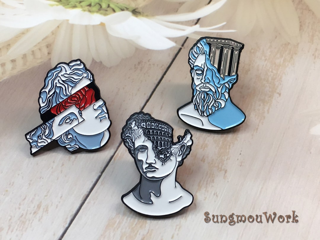 Artistic Statues Enamel Pin Cute Hard Enamel Pin Display Lovely Lapel ...