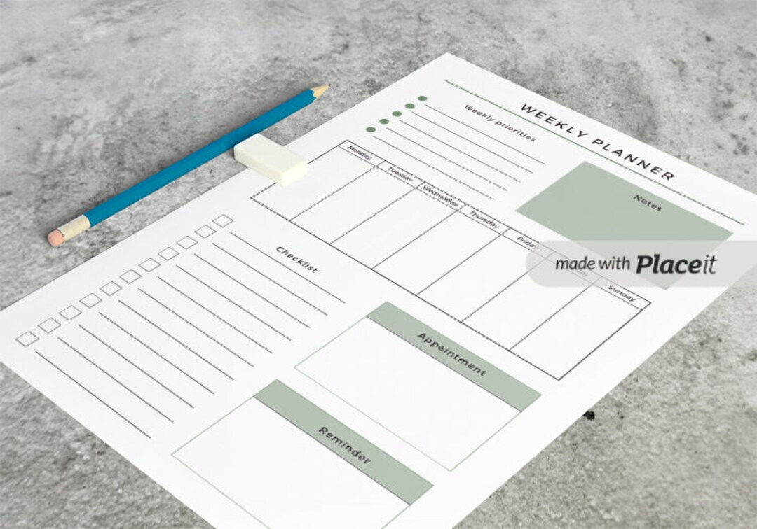Weekly Planner, Back to School, Office, Print More Than 1 Copies - Etsy