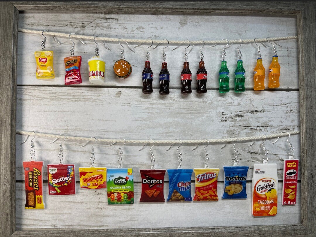 Fun Snack Food Earrings: Handmade Hypoallergenic Novelty Jewelry - Etsy