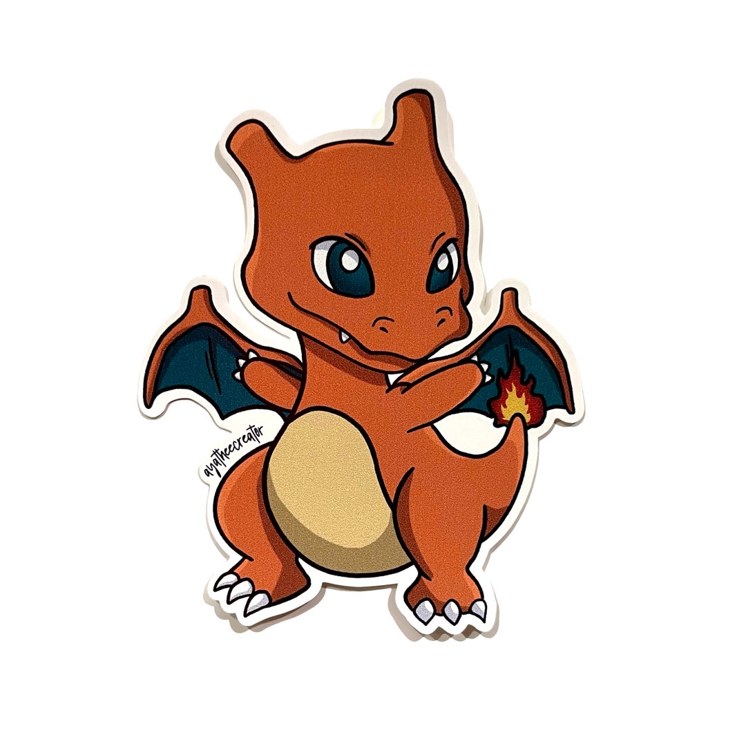 Baby Charizard Sticker Cute Pokemon Vinyl Sticker - Etsy