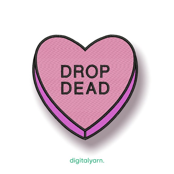 Stickdatei DROP DEAD Embroidery File for Download | Etsy
