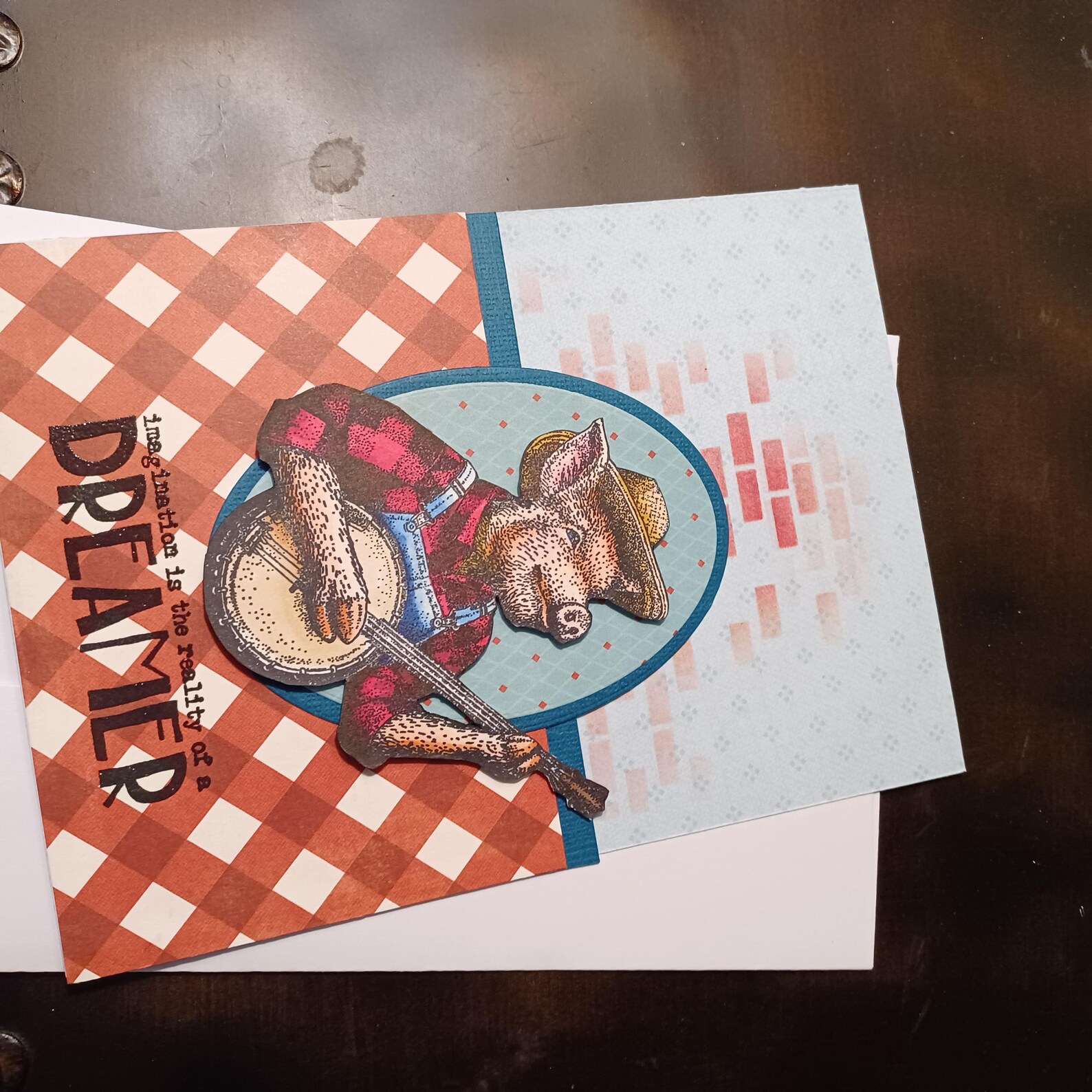 Banjo Pig Birthday Card - Etsy