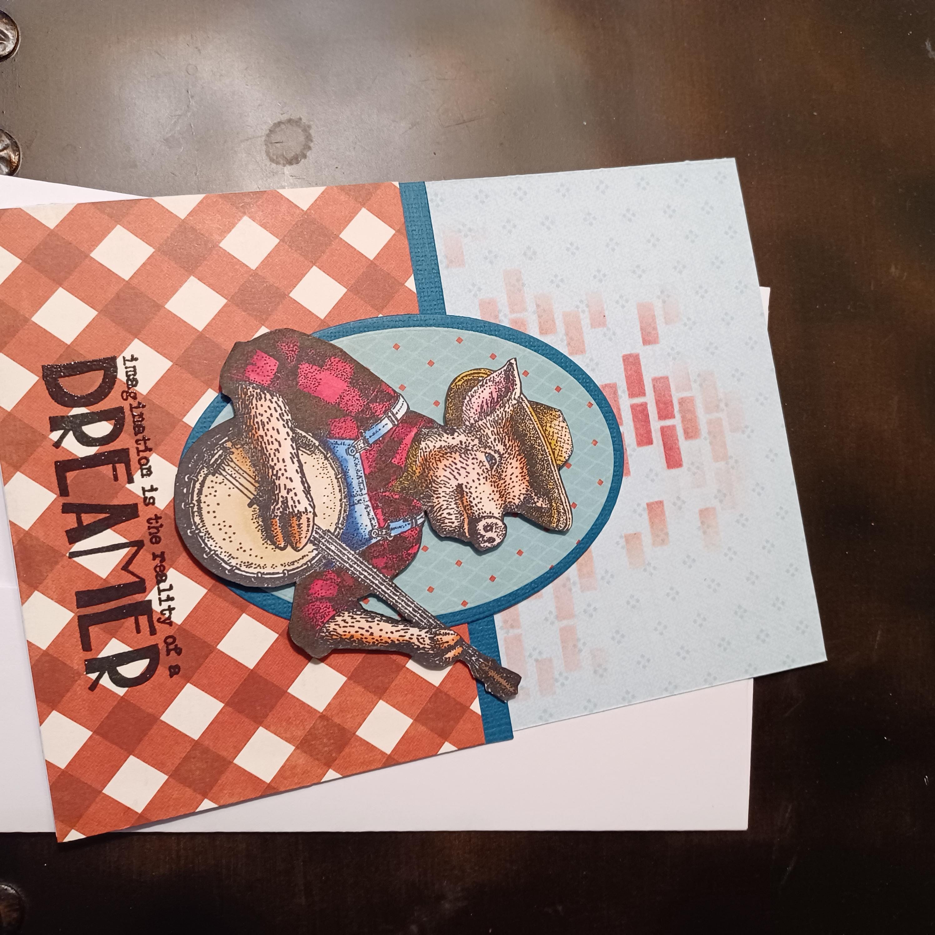 Banjo Pig Birthday Card - Etsy