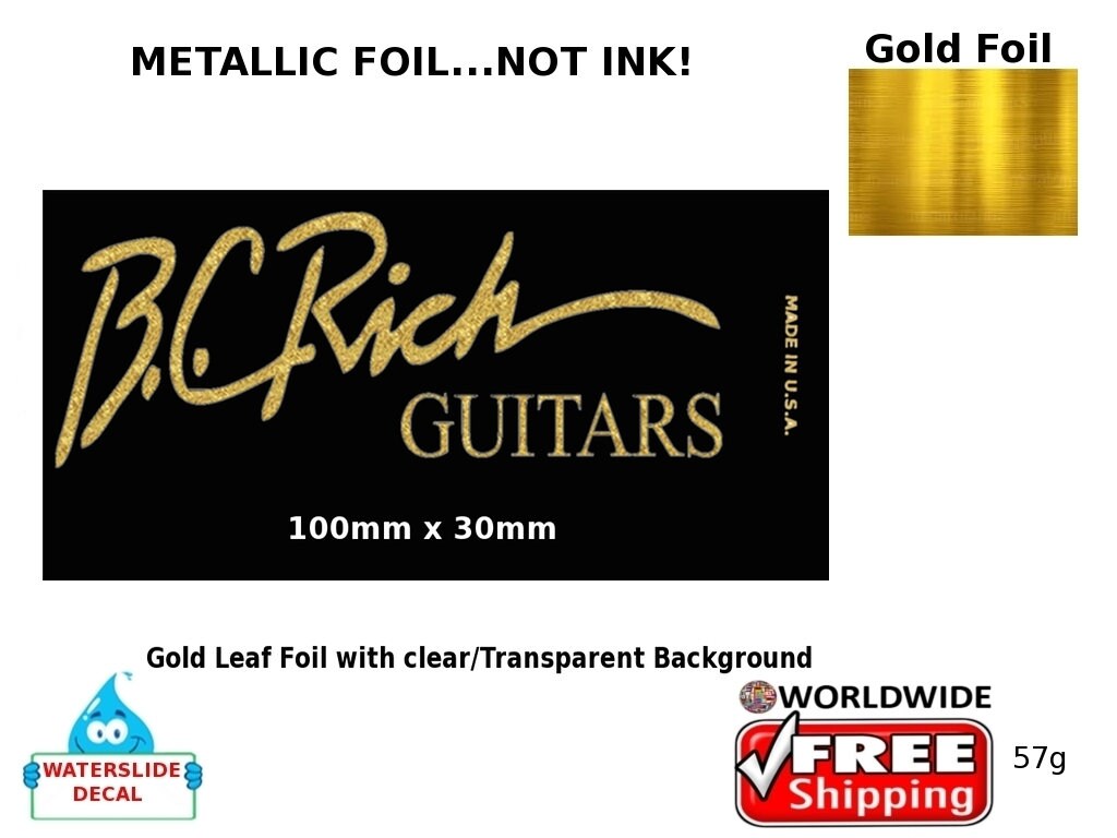 BC Rich Guitar Decal Headstock Restoration Waterslide Decal - Etsy