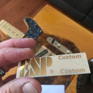 ESP Custom Guitar Decal Headstock Restoration Metal Logo Decal M86b - Etsy