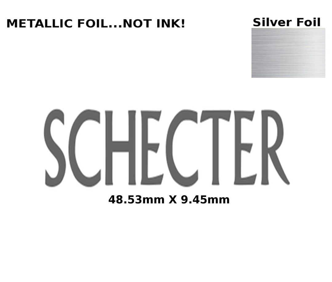 Schecter Guitar Decal Head Stock Foil Water Slide Restoration Logo 163s ...