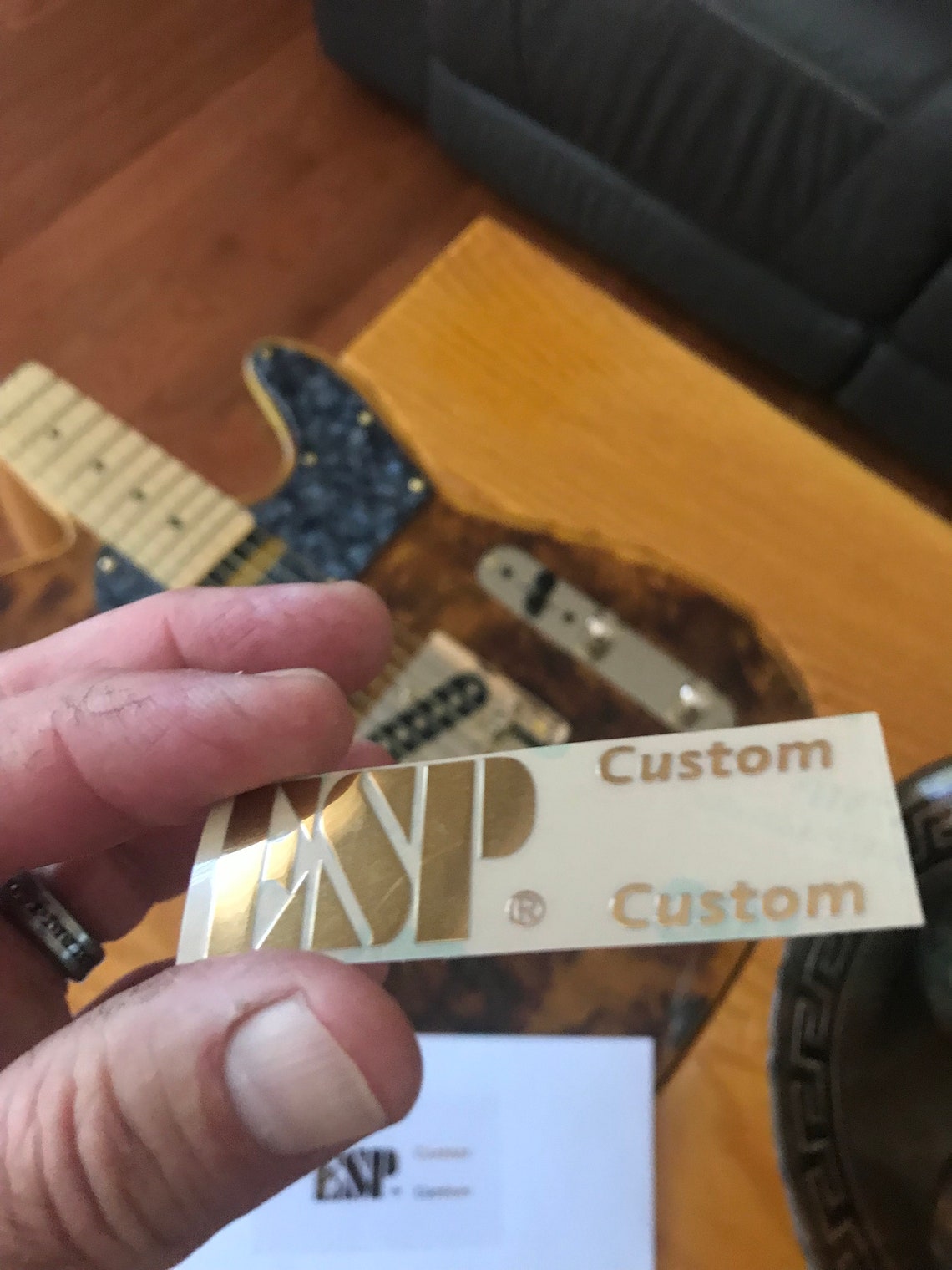 ESP Custom Guitar Decal Headstock Restoration Metal Logo Decal - Etsy