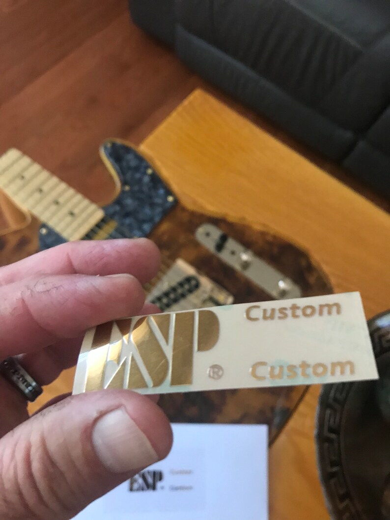ESP Custom Guitar Decal Headstock Restoration Metal Logo Decal - Etsy