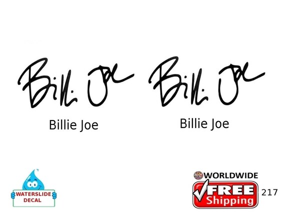 Billie Joe Signature Guitar Decal Headstock Restoration | Etsy