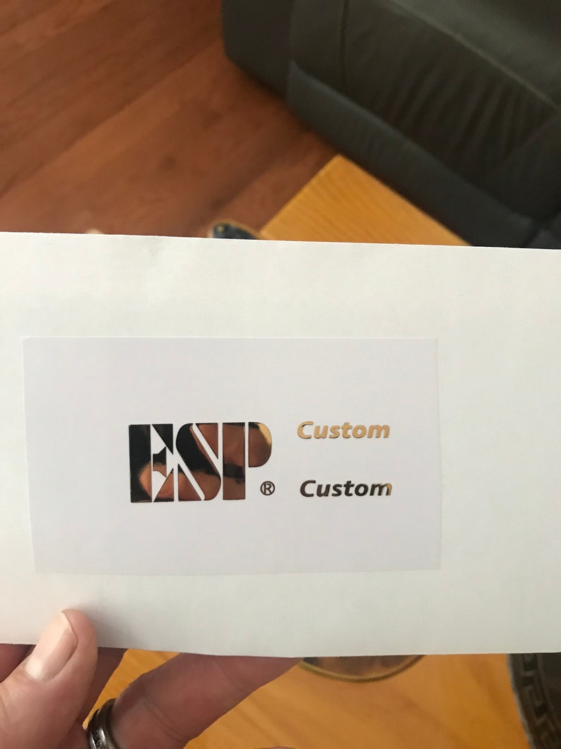 ESP Custom Guitar Decal Headstock Restoration Metal Logo Decal - Etsy