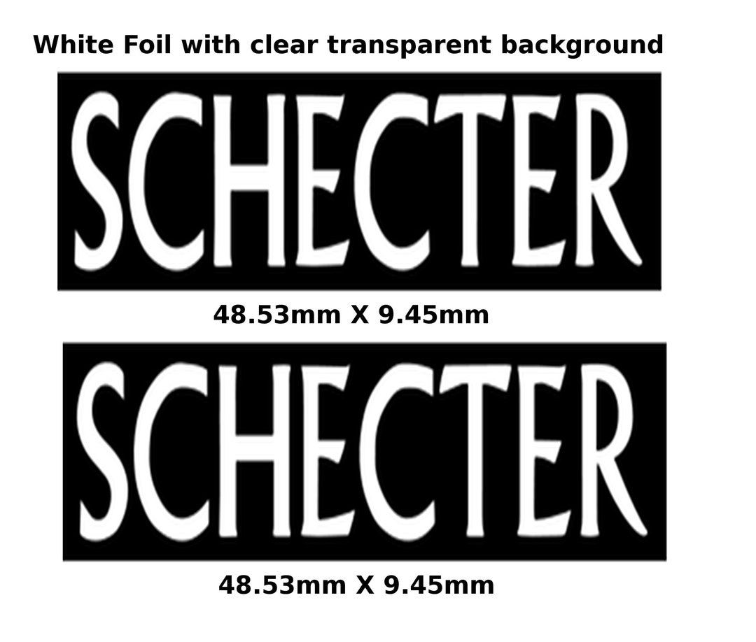 Schecter Guitar Decal Head Stock Foil Water Slide Restoration Logo 175w ...