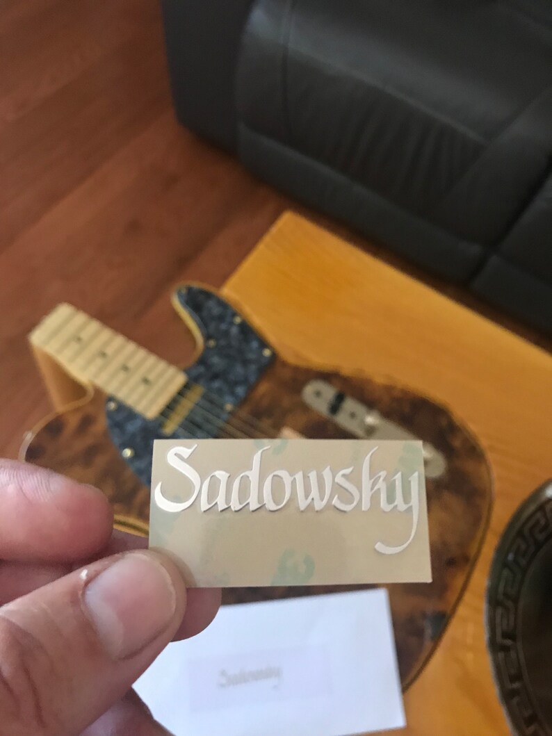 Sadowsky Guitar Decal Headstock Restoration 3d Metal Laser - Etsy