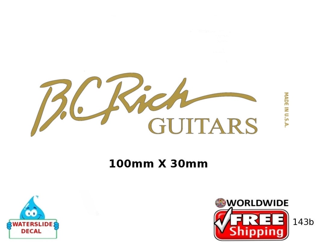 BC Rich Guitar Decal Headstock Restoration Waterslide Decal 143b - Etsy