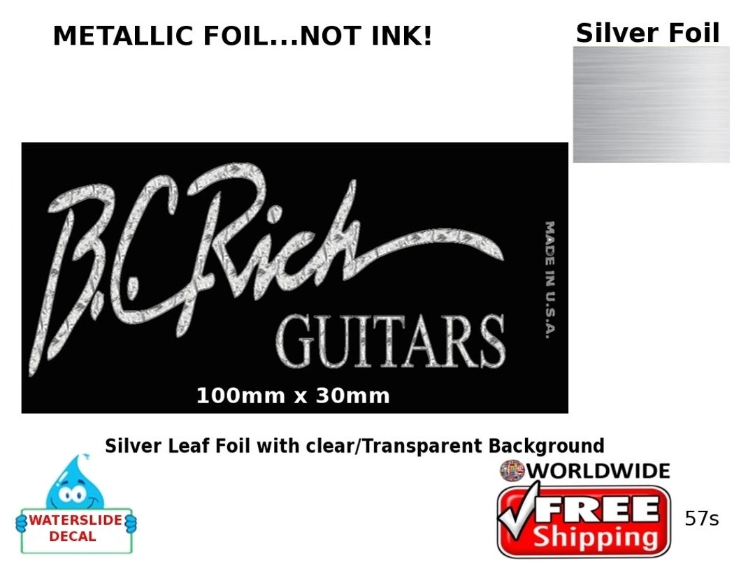 BC Rich Guitar Decal Headstock Restoration Waterslide Decal 57s - Etsy