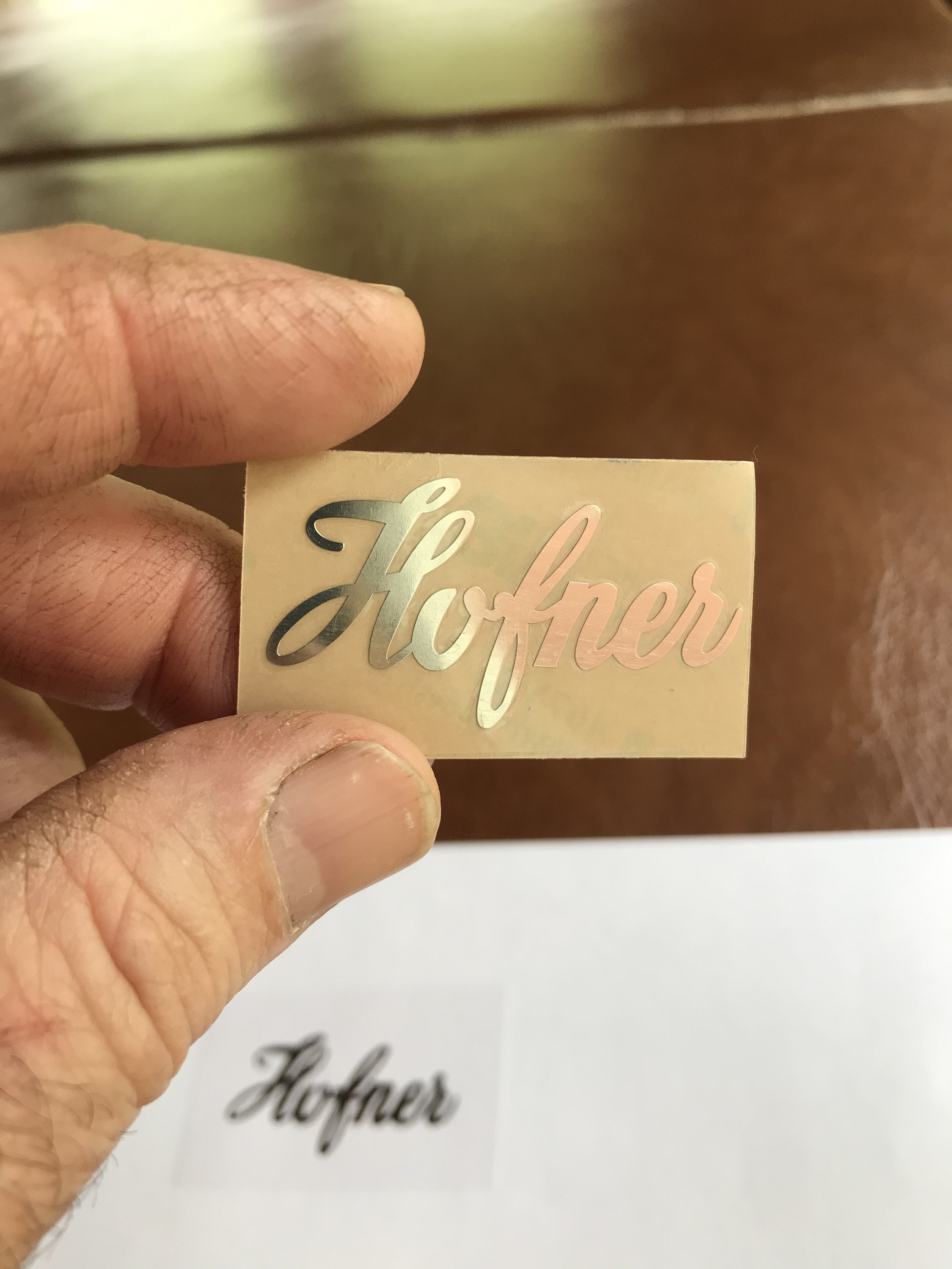 Hofner Guitar Decal Headstock Restoration 3D Laser Cut Metal - Etsy