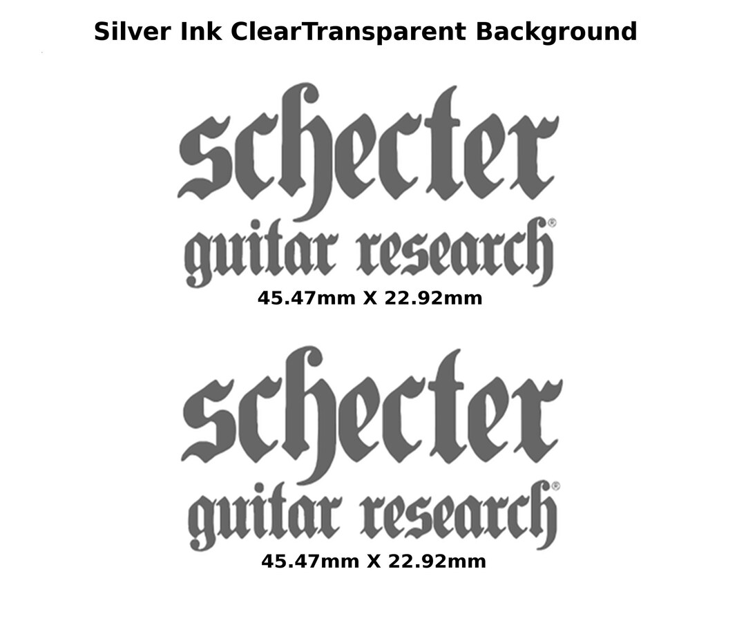 Schecter Guitar Decal Head Stock Foil Water Slide Restoration Logo 320 ...