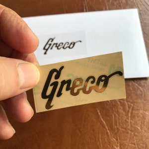 Greco Guitar Decal Headstock Restoration 3D Laser Cut Metal Decal M12 ...