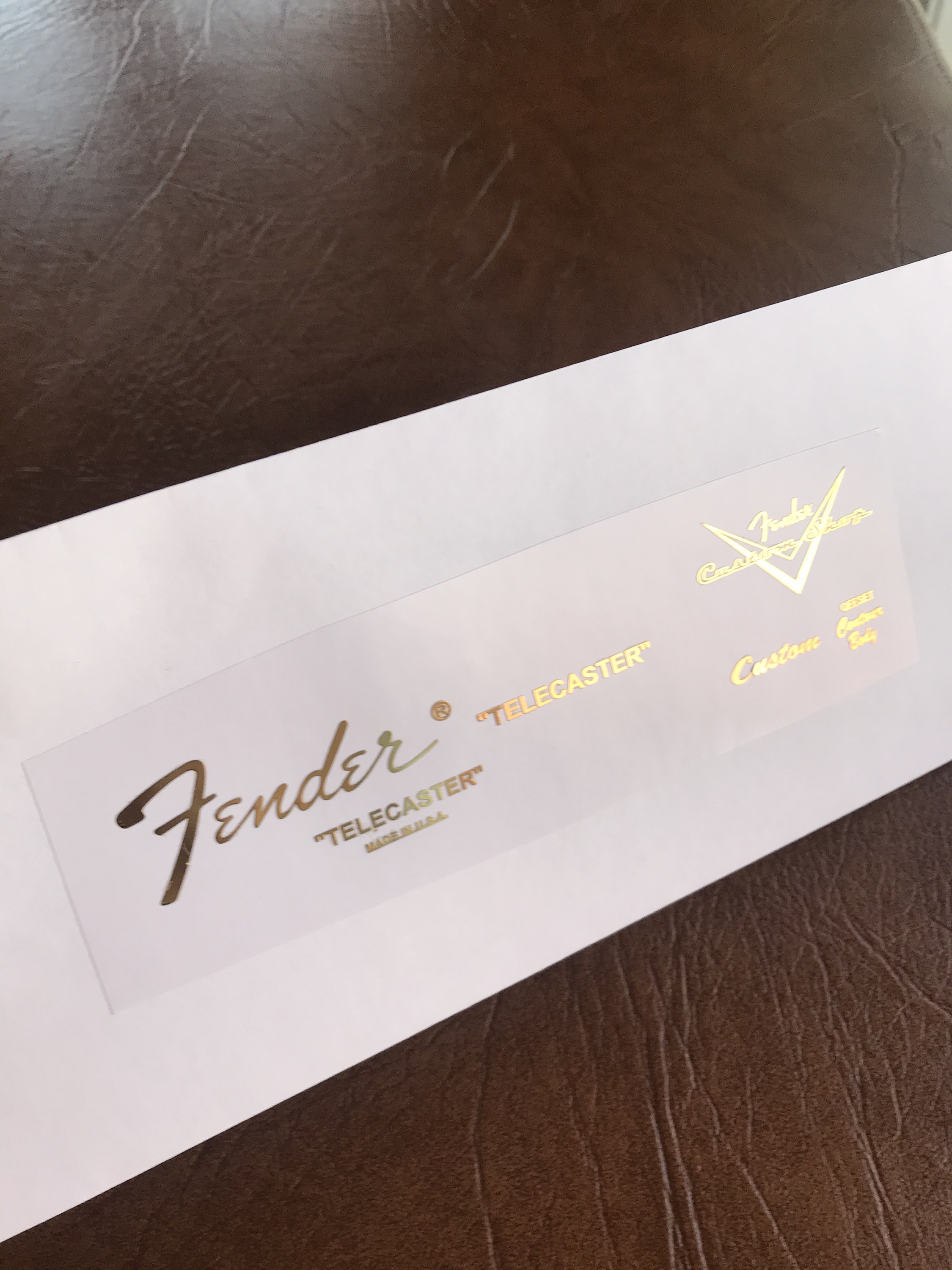 Fender Telecaster Guitar Decal Gold Metal Headstock - Etsy