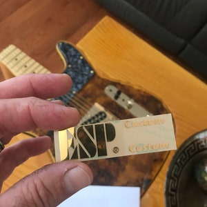 ESP Custom Guitar Decal Headstock Restoration Metal Logo Decal M86b - Etsy