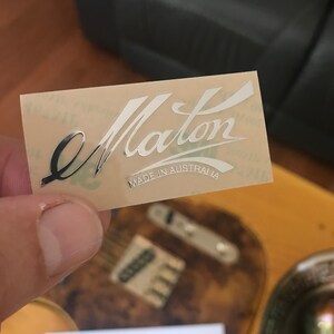 Maton Guitar Decal Headstock Restoration 3d Laser Metal Waterslide ...