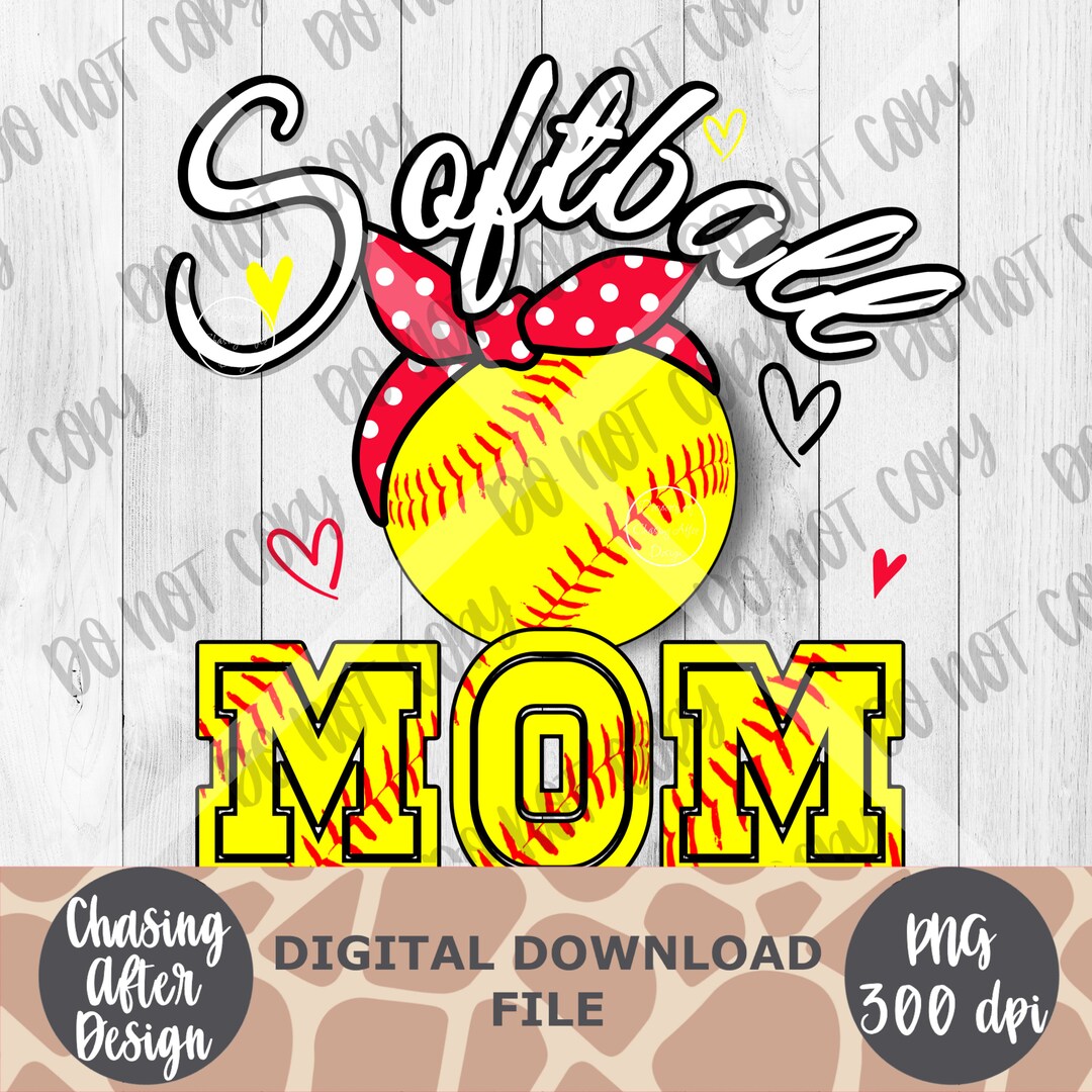 Softball Mom | Custom Team Colors Available PNG SUBLIMATION DOWNLOAD - Etsy