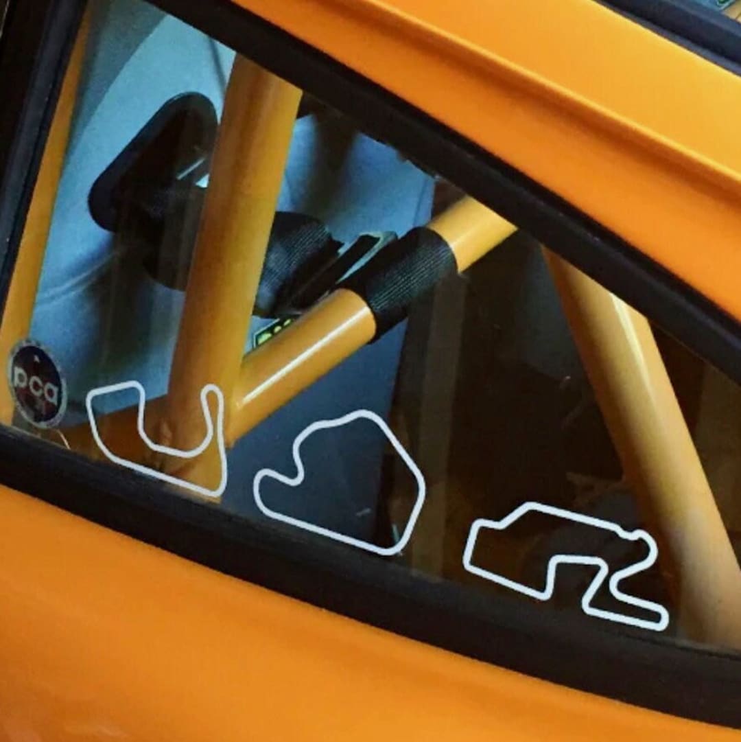 Racetrack Vinyl Decal for Car Window Perfect for Race Cars Water ...