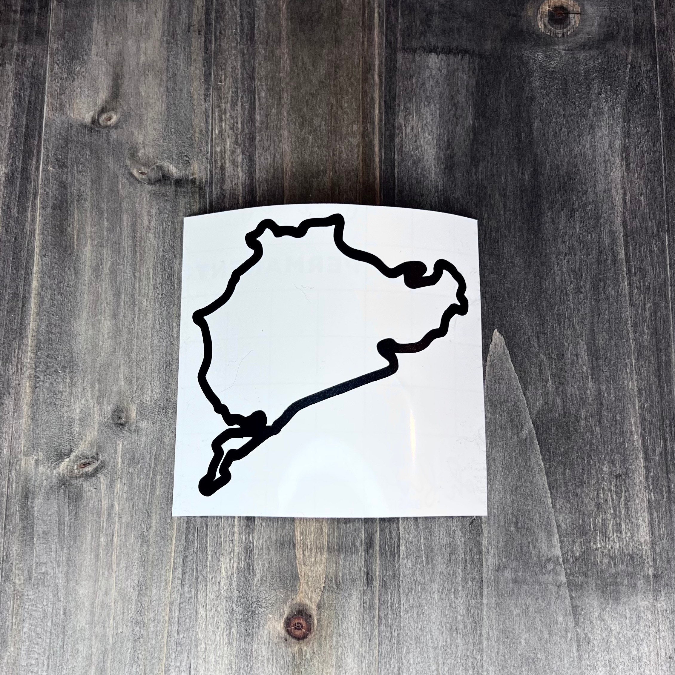 Nurburgring Decal Race Track Sticker Vinyl Decal Gift for Men Racecars ...