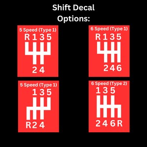 Manual Transmission Shifter Sticker for Shifter Bezel Cars Jdm Miata ...