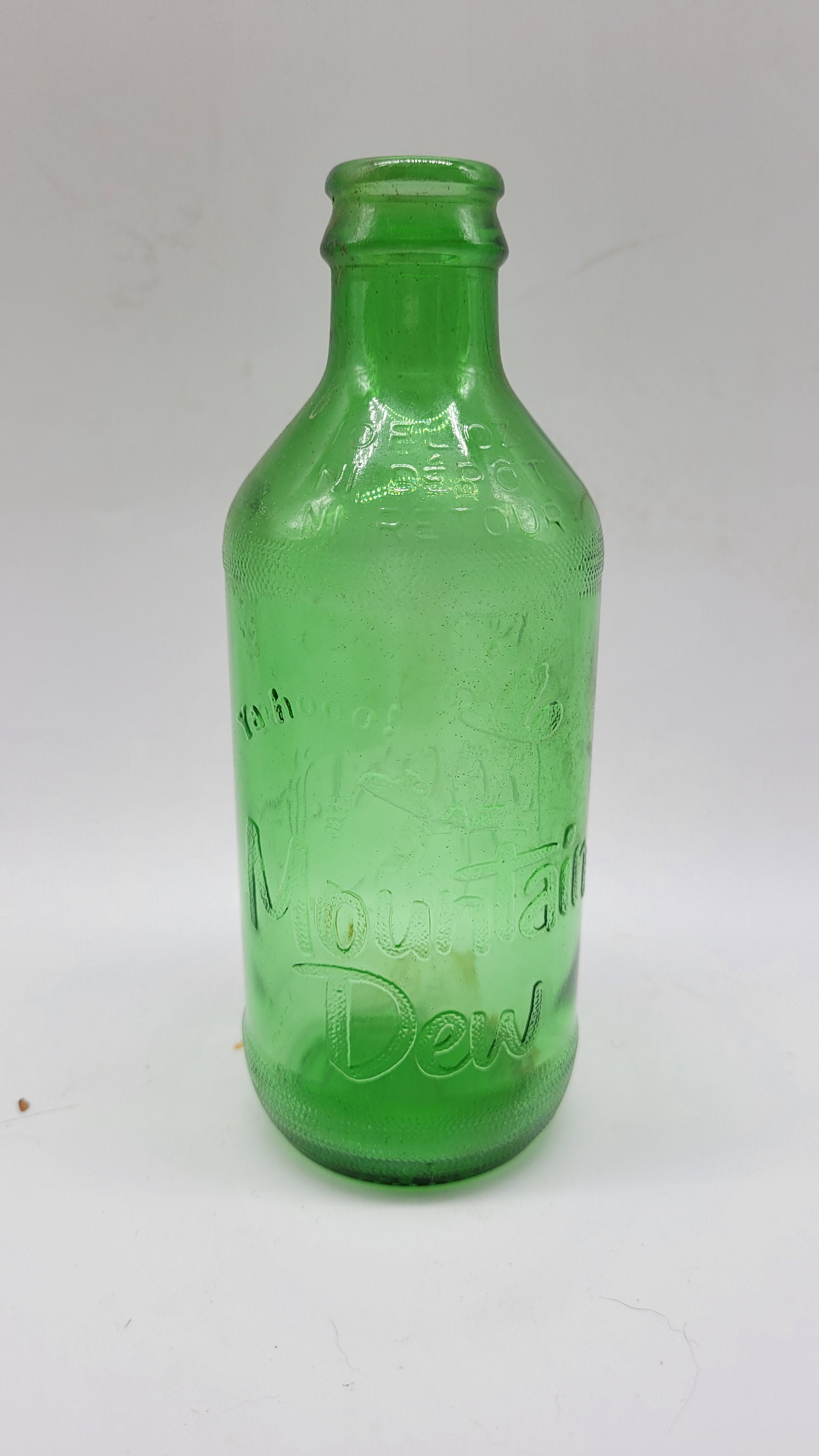 Rare Vintage Yahooo Mountain Dew Embossed Green Glass Soda Pop - Etsy