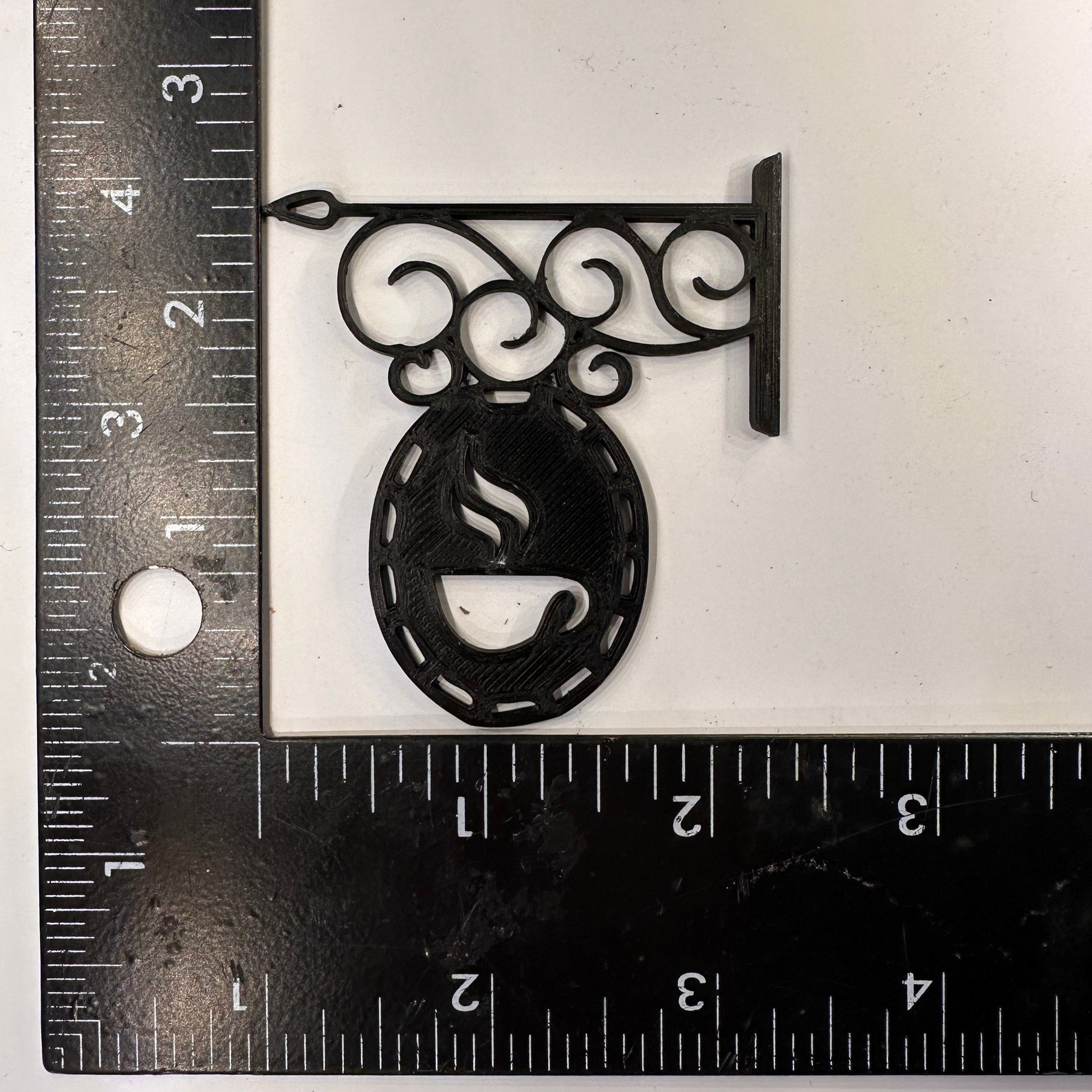 STL 1:12 Miniature Dollhouse Replica of a Wrought Iron Coffee Shop Sign ...
