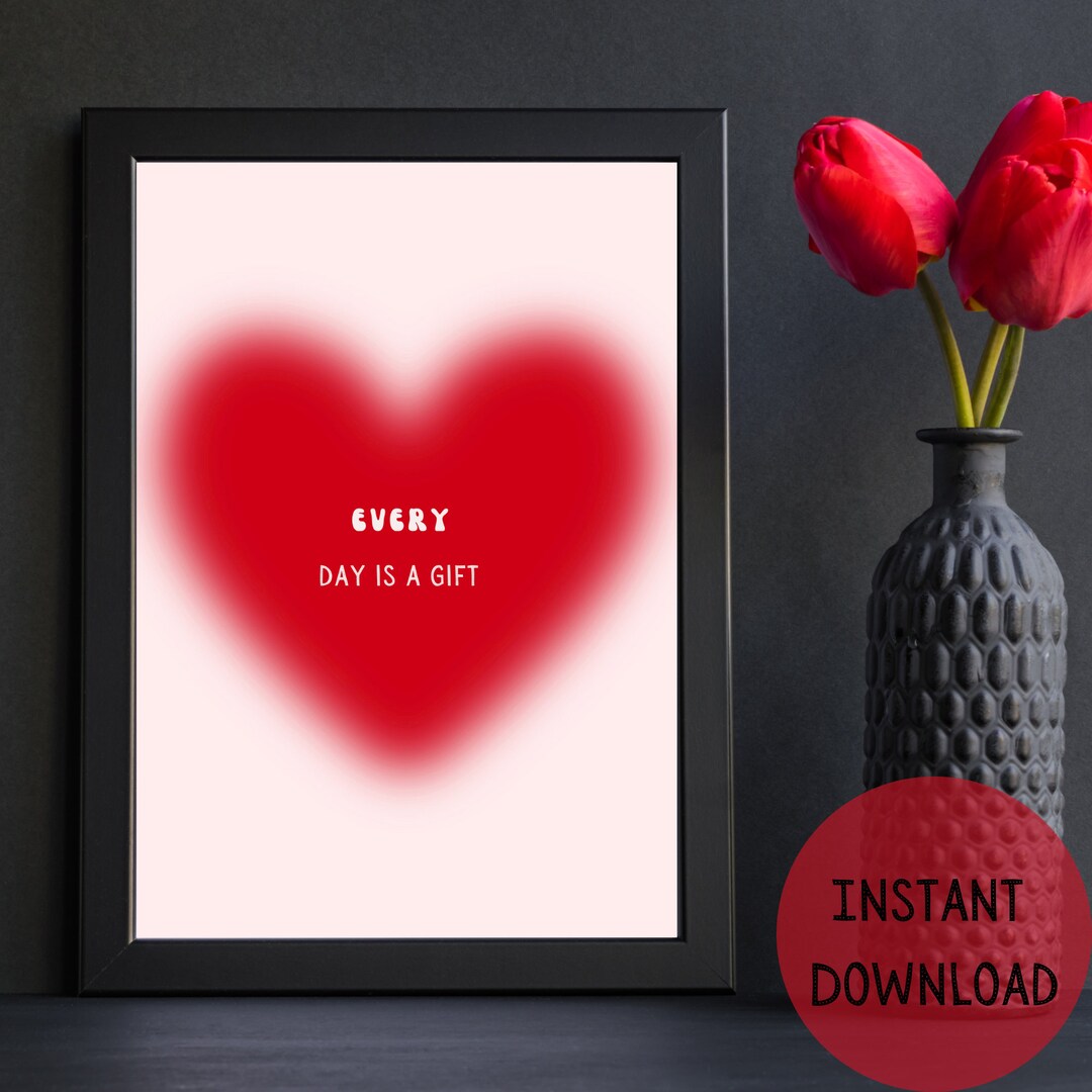 Encouraging Hearts Wall Art Set of 6 Instant Download Home Decor ...