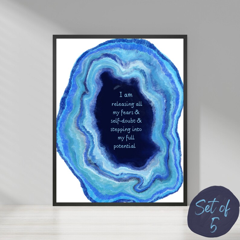 I Am Positive Affirmations | Set of 5 | Positive Affirmation Prints ...