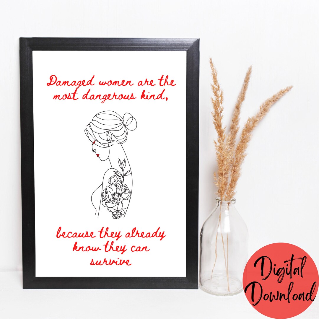Fierce Women Wall Art Set of 5 Powerful Women Printable Wall Art ...