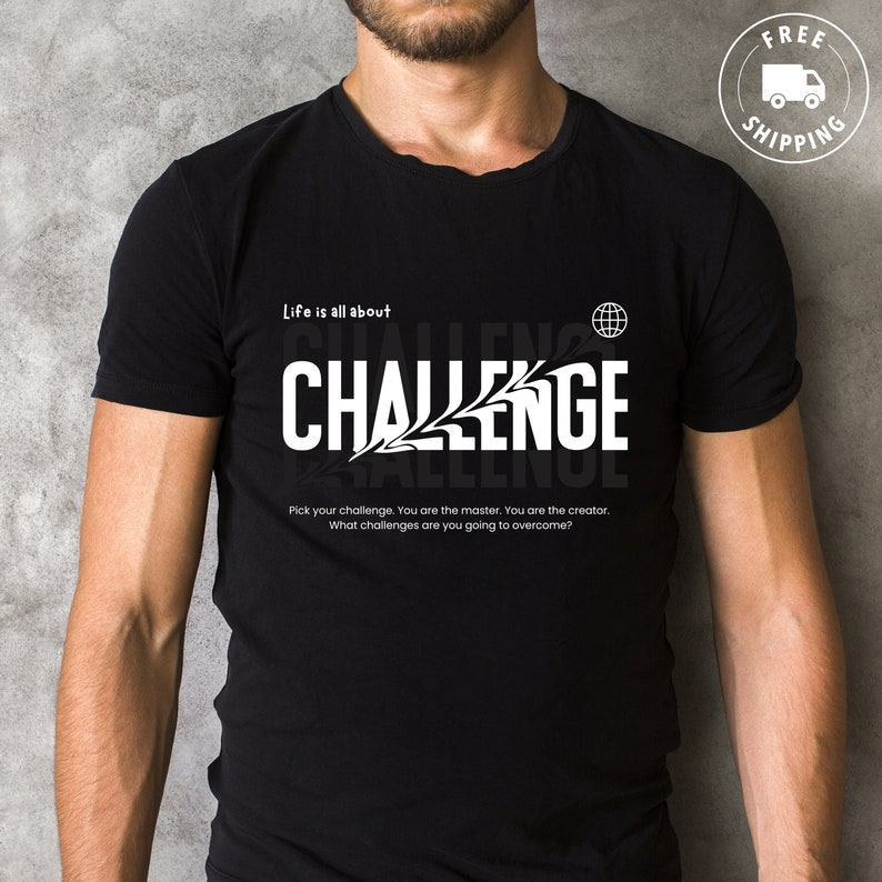 Challenge Shirt Powerful Shirt Gift-for Him Challenge Accepted Maze ...