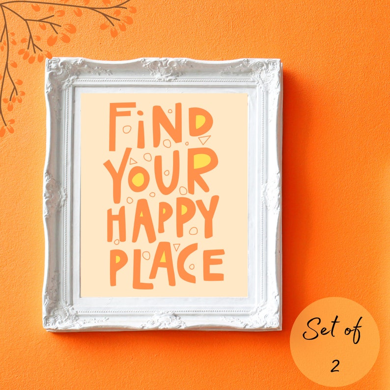 Positive Wall Art Set of 2 Motivational Art Digital Download Positive ...