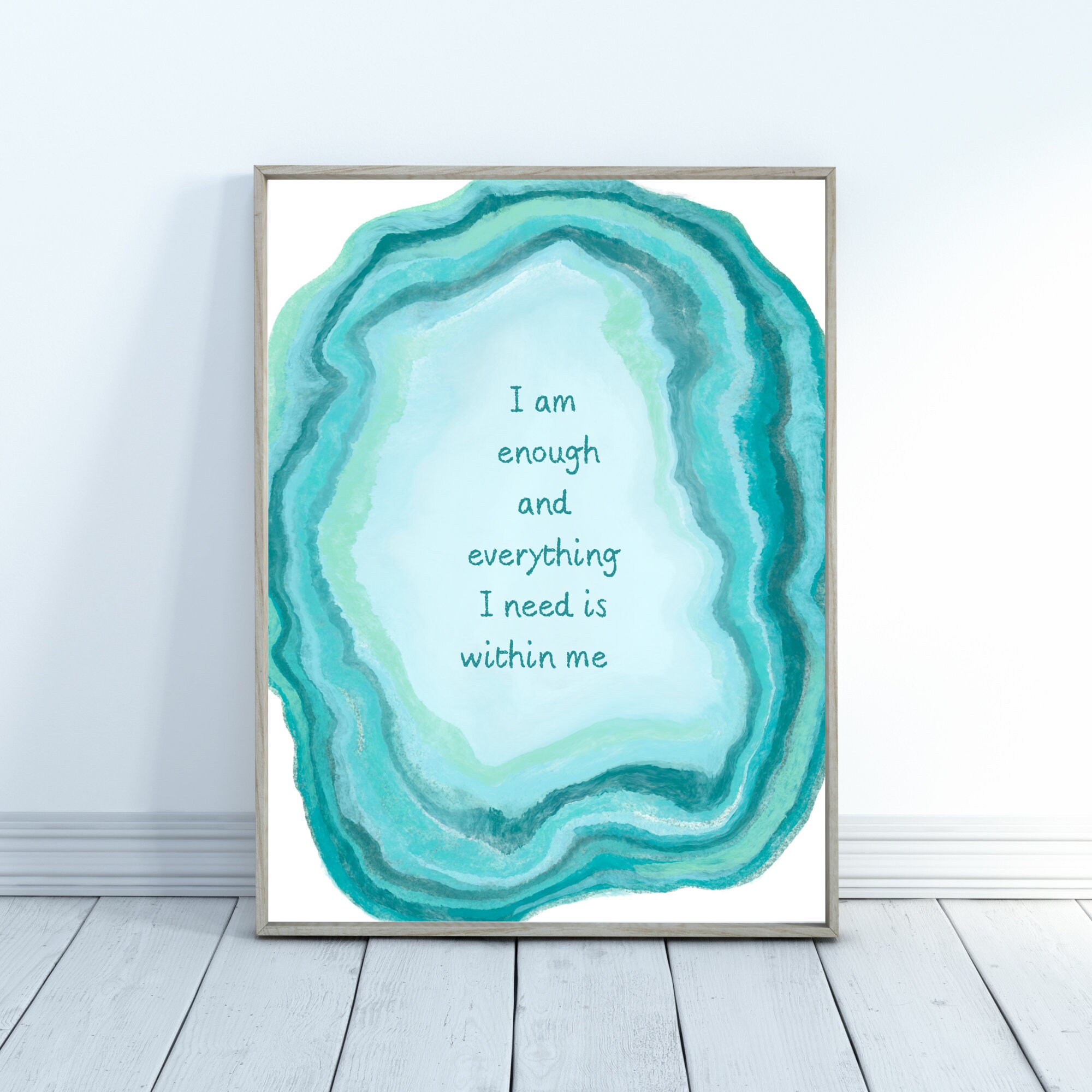 Positive Affirmations Set of 5 Printable Wall Art Instant Download ...