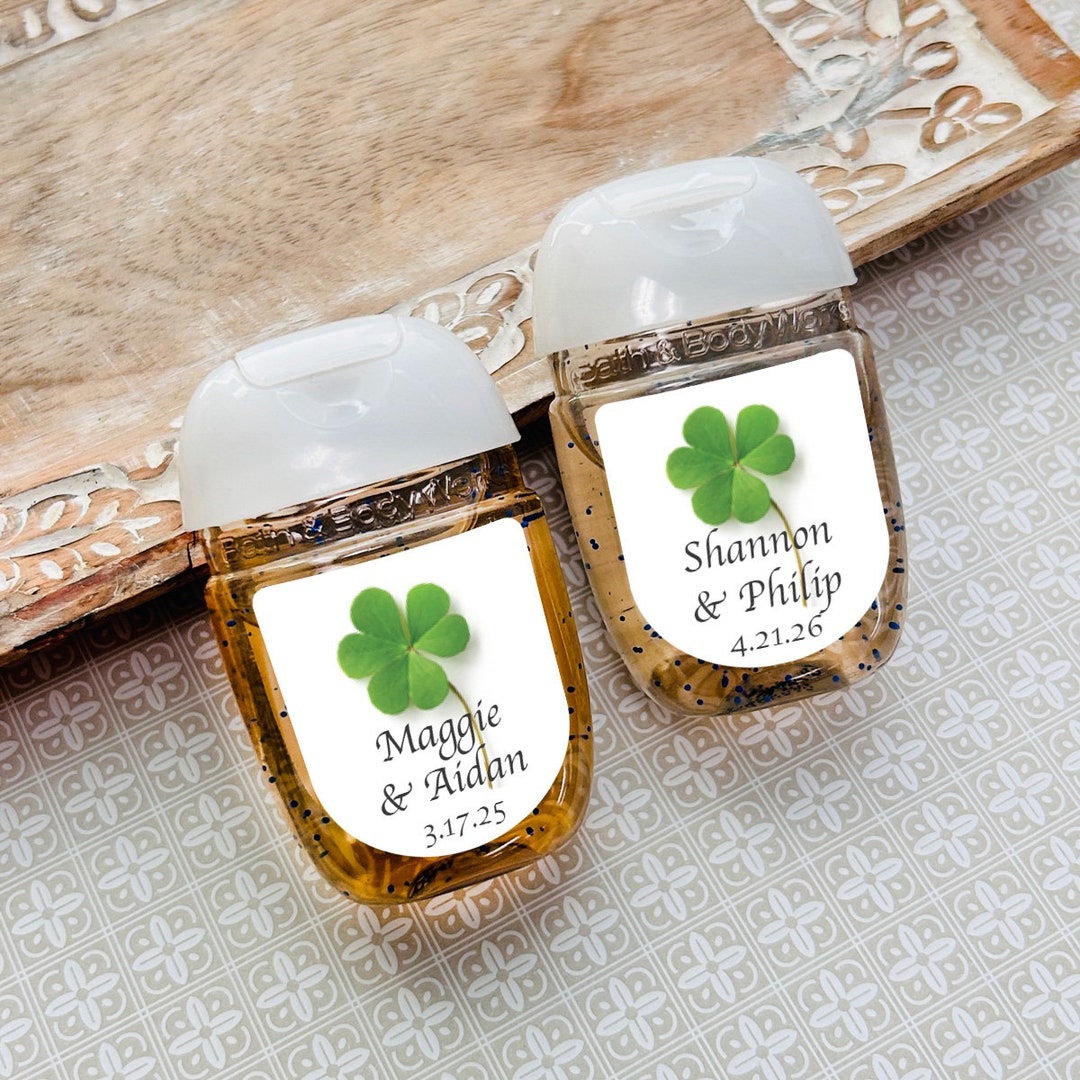 LABELS Only Personalized Irish Shamrock Labels for Sanitizers, Irish ...