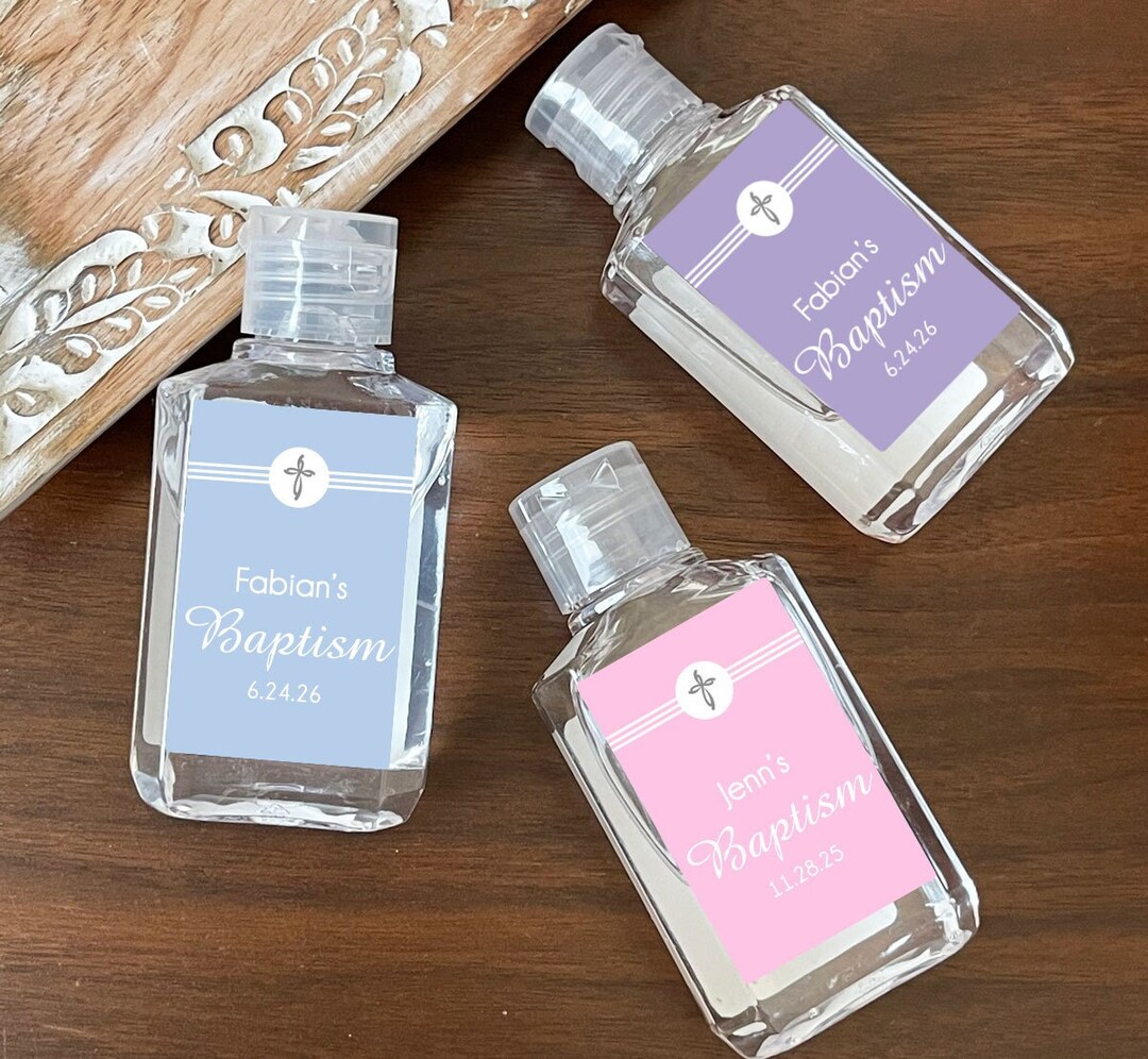 LABELS Only Personalized Cross Labels for Sanitizers, Baptism ...