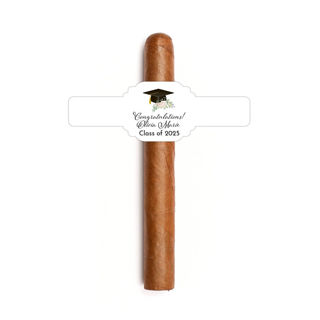 Printed Personalized Cigar Band Graduation Labels, Graduation Grad ...