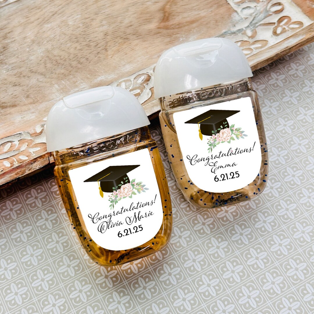 LABELS Only Personalized Graduation Labels for Sanitizers, Graduation ...