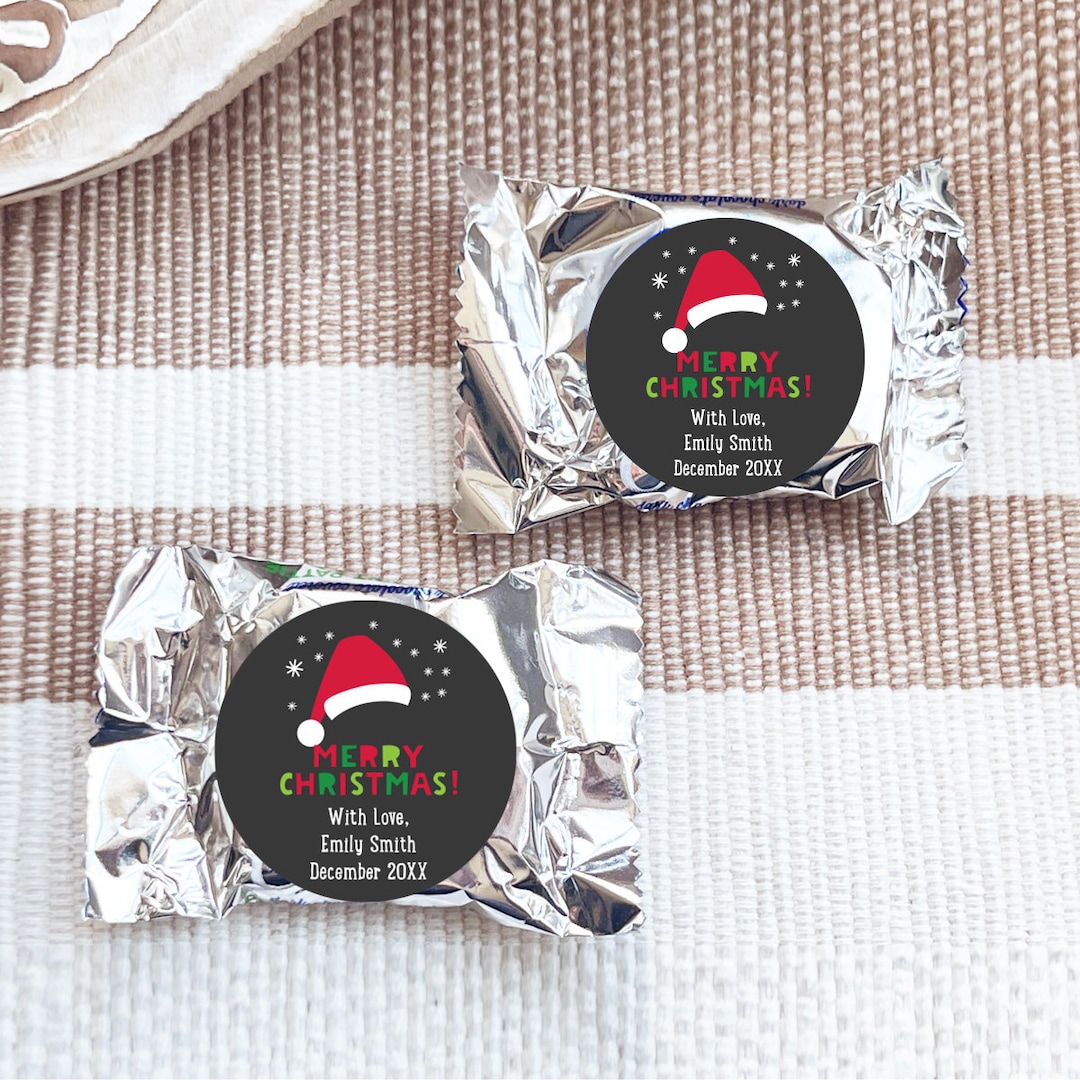Printed Personalized York Peppermint Pattie With Merry Christmas Santa ...