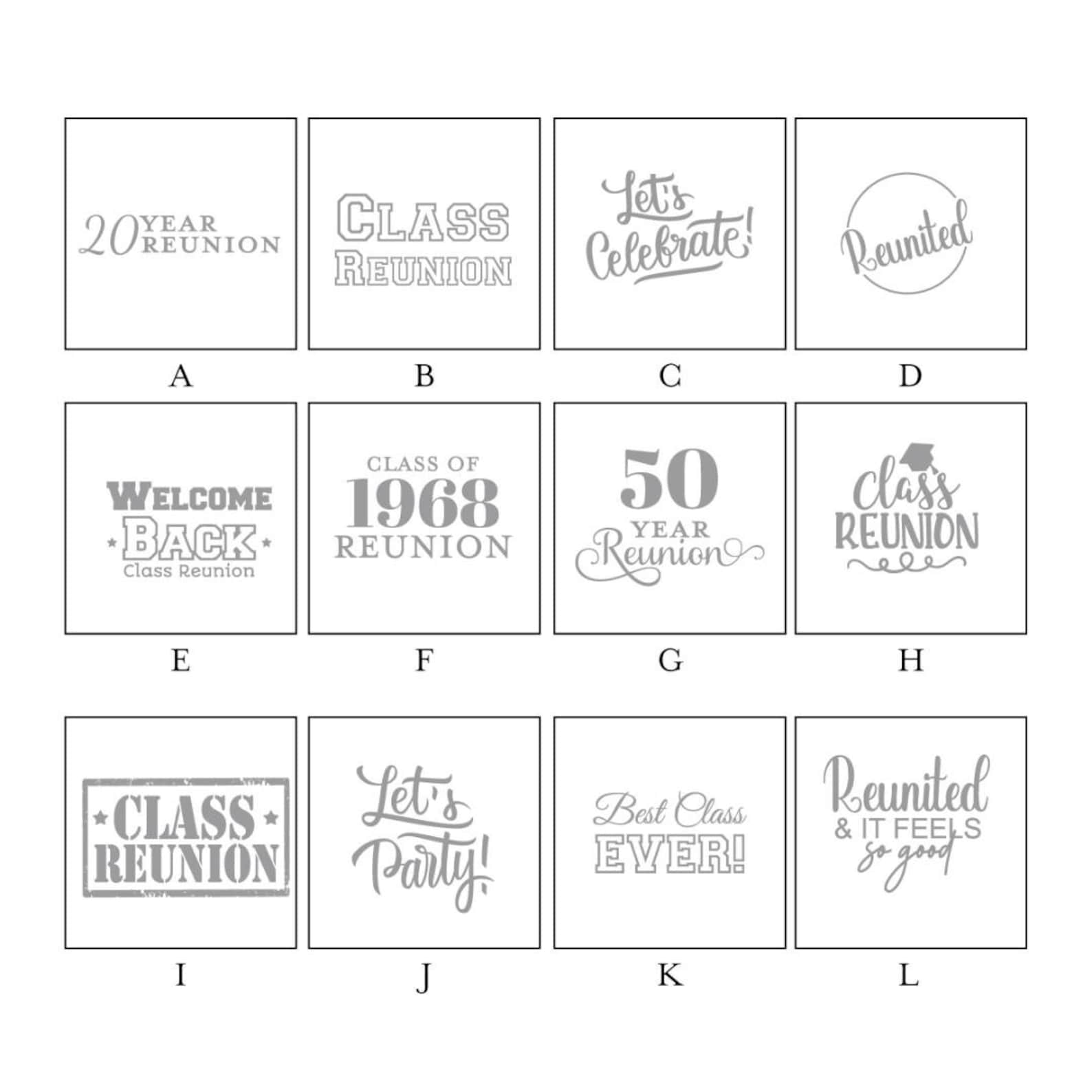 Printed Personalized White Mint Tin Empty Tin With Class Reunion Labels ...