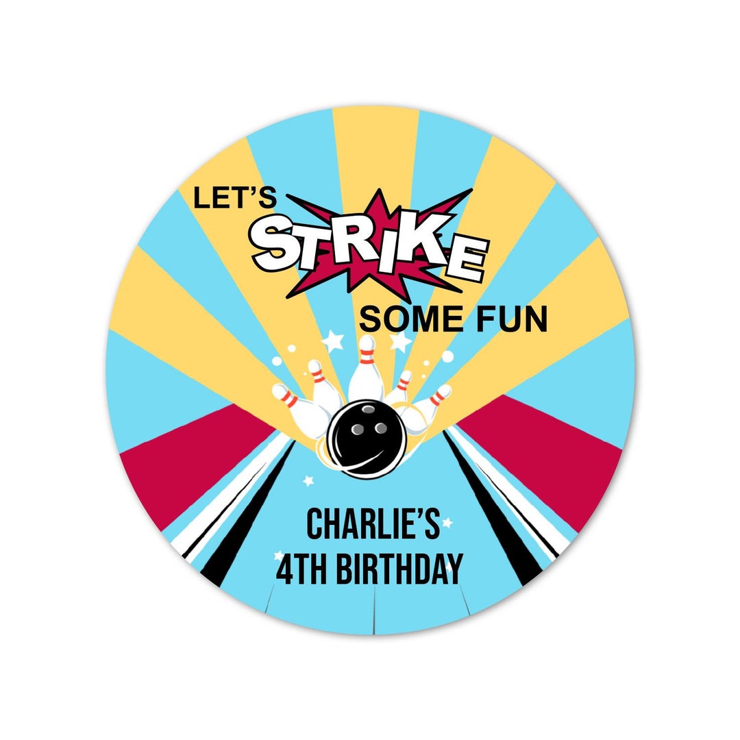Printed Personalized Round Circular Labels, Let's Strike Some Fun ...