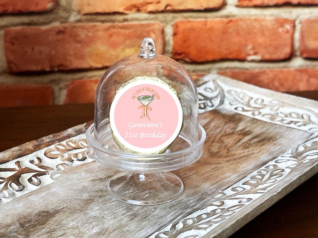 She's Just A Tini Bit Older Personalized Mini Clear Cake Stand Box With ...